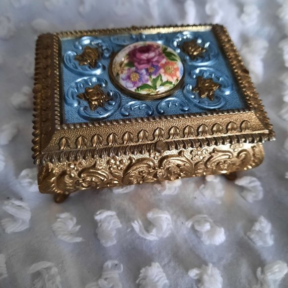 Japan | Accents | Vintage Japan Casket Victorian Style Jewelry Box ...